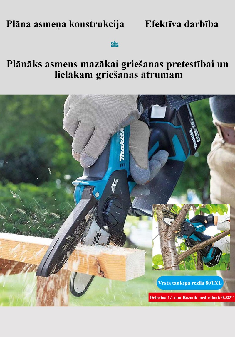 5500W lieljaudas Makita DUC101 litija motorzāģis zaru apgriešanai